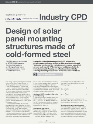 Industry CPD: Design of solar panel mounting structures made of cold-formed steel - The ...